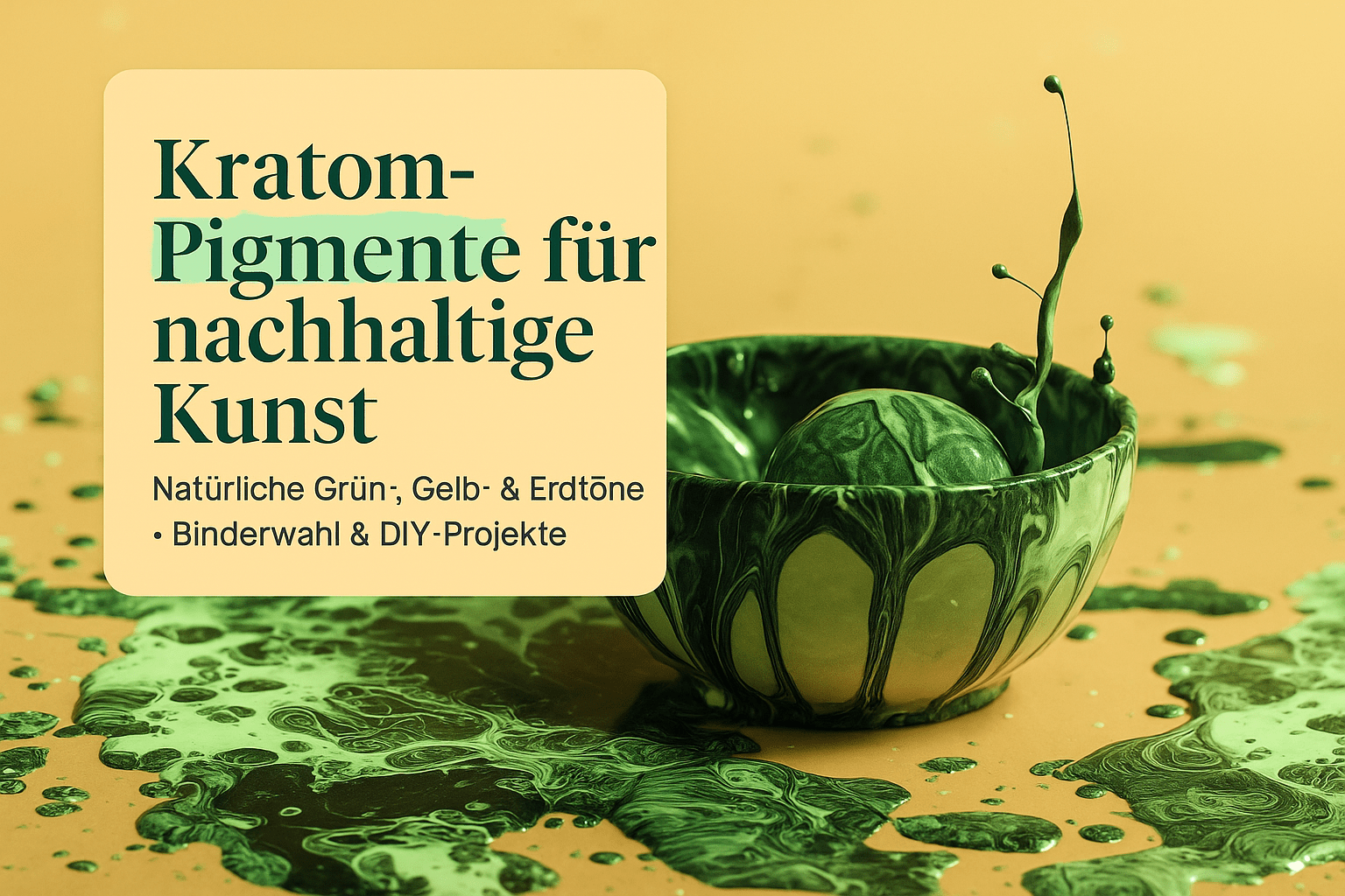 Kratom Farbpigmente Kunstprojekte: Nachhaltige Kunst mit natürlichen P ...